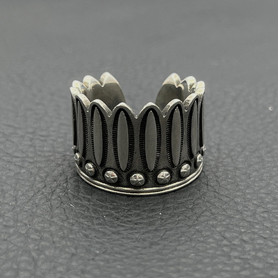 s925纯银高级感复古印第安羽毛戒指男cody sanderson个性星星指环