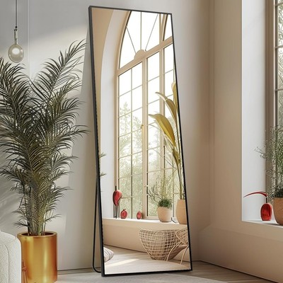 Full Length Mirror with Stand Wall-Mounted Aluminum Alloy