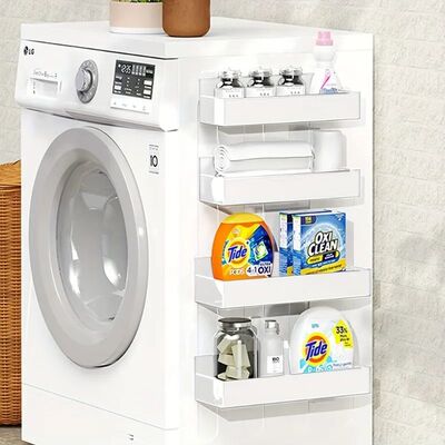 Magnetic Refrigerator Storage Rack Set - No Drill Wall Mount