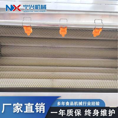 宁兴红备薯干加设根 茎类果蔬清洗去皮机 全工QHY自动头蹄毛辊清