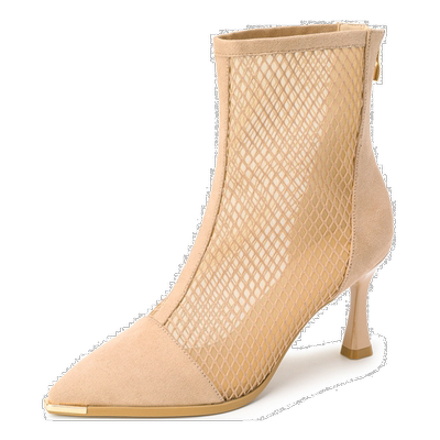 达芙妮透气瘦瘦靴细跟2023冬季女