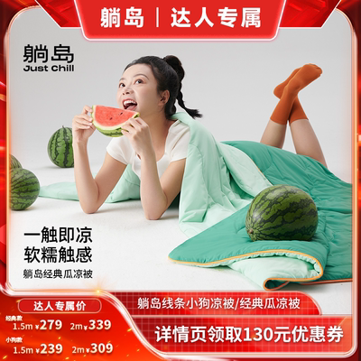 【达人直播间】躺岛瓜瓜凉被即刻凉感可水洗夏凉被TD