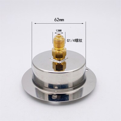 G1/4轴向压力表 60mm耐高压600bar 耐震压力计工业用