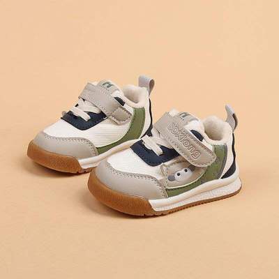 男宝宝棉鞋1-3岁男幼童新款防滑软底加绒运动棉鞋保暖学步棉鞋女4