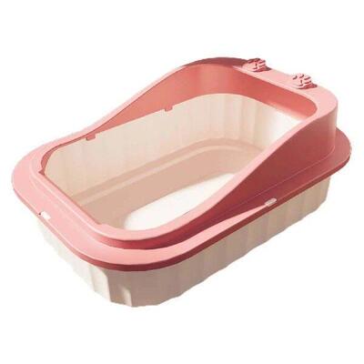 Cat with High Side Pet Litter Tray Kitten Toilet Cat Litter