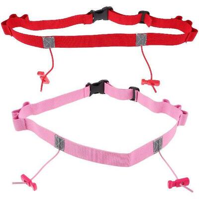 2PCS Race Number Belt Reflective Design Race Belt Fixing