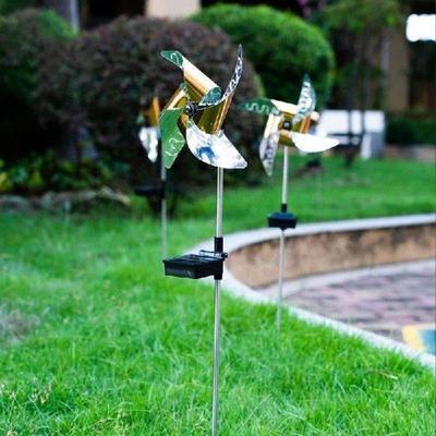 2PCS Solar Rotating Windmill Landscape Light Outdoor