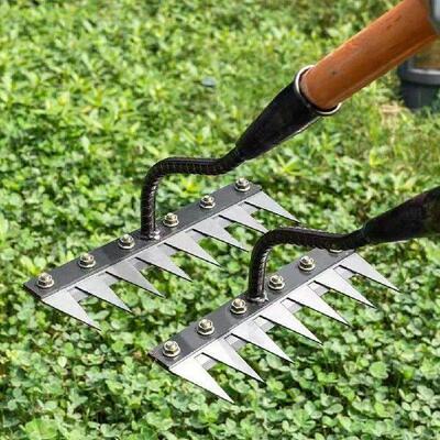 5/6/7/8 Teeth Agricultural Rake Soil Loosening Weeding Tool