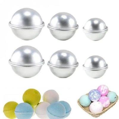 6PCS Round Aluminium Alloy Bath Bomb Molds DIY Tool Bath