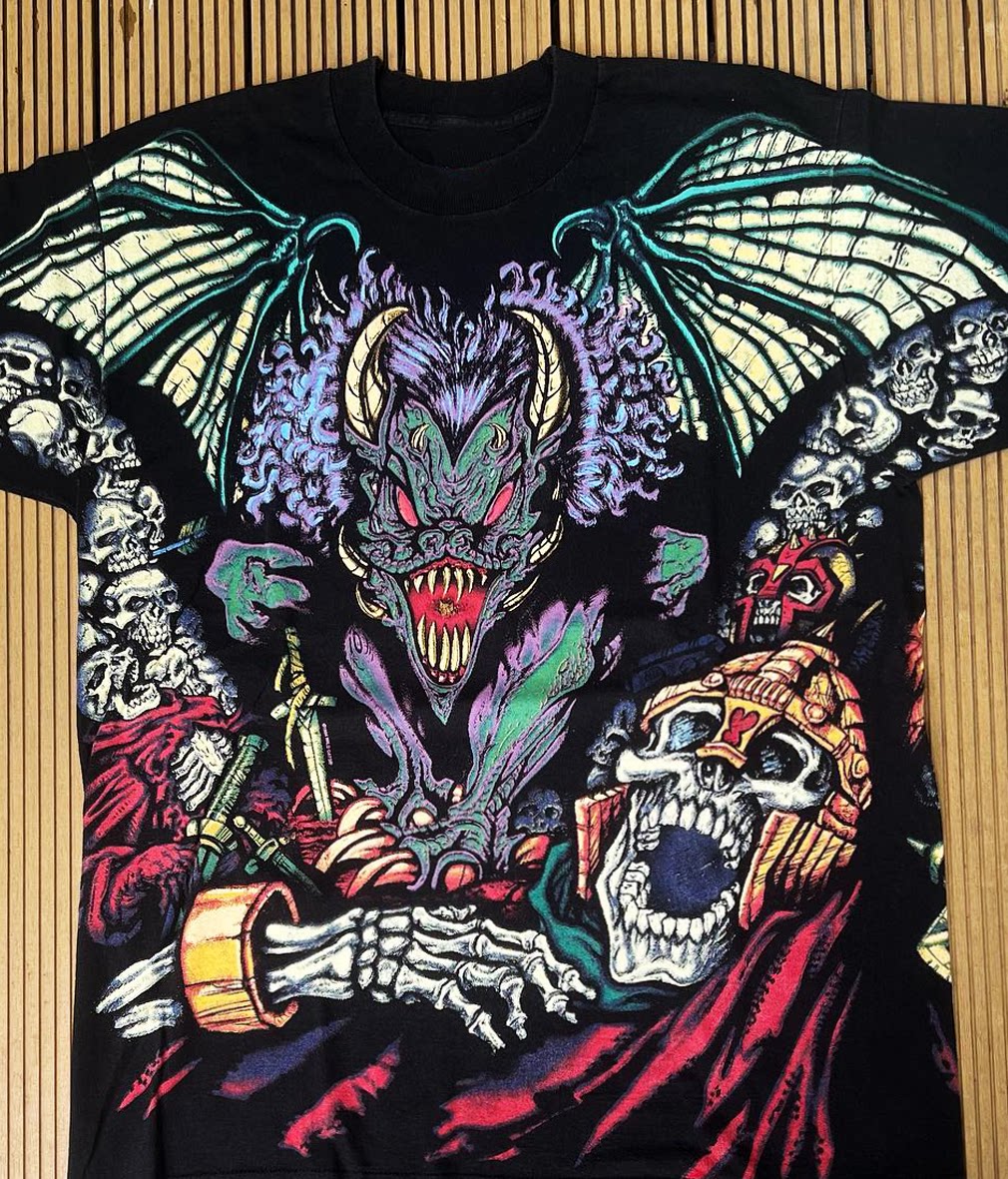 Gargoyle Skelton RareTee石像鬼骷髅罕有朋克暗黑硬核短袖T恤