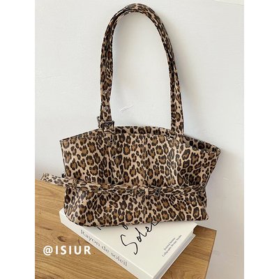 【ISIUR/铂锐思】韩素希同款豹纹托特包简约休闲小众大容量通勤包