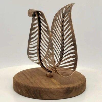 Retro Leaf Tissue Holder Napkin Holder Metal Home