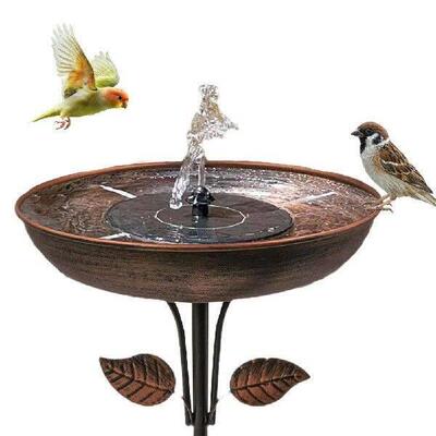 Removable 13 Inch Dia Bowl Easy To Clean Birdbath with