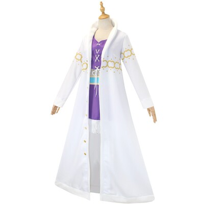 海贼王罗宾cos服毛领外套onepiece妮可罗宾cosplay服装全套
