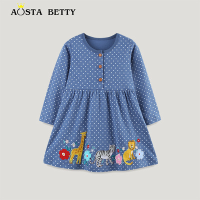 fashion dress vestidos robe gown女裙欧美风格女童连衣裙新款