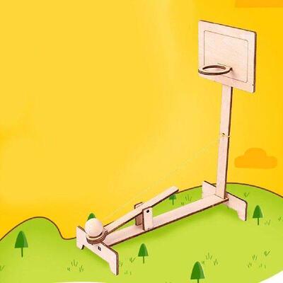 2Pcs Creative Wood Machine Toy Leverage Theory DIY