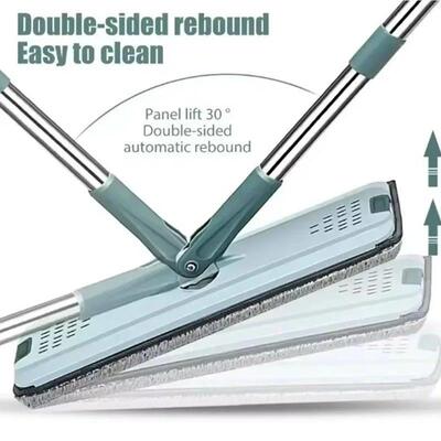 Flat Squeeze Mop with Bucket Hand Free Wringing Floor Cleani