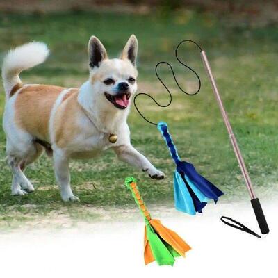Multi-use Dog Flirt Pole Colorful Non-Slip Interactive-Toy