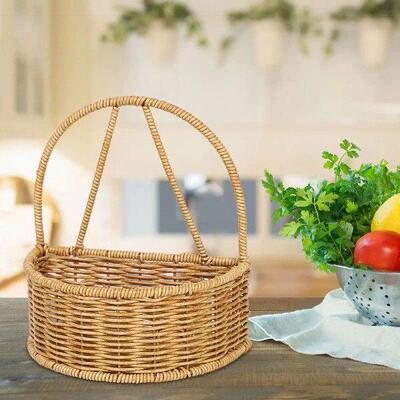 Storage Basket Container Handmade Woven Shelf for Kitchen