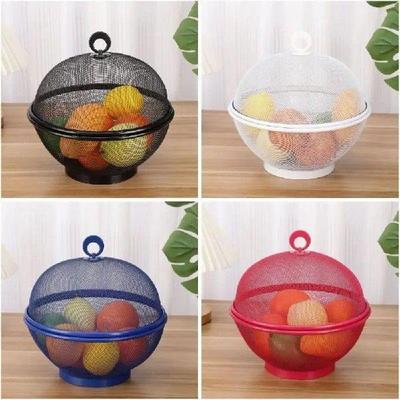 Metal Mesh Storage Basket Prevent Insects With Lid