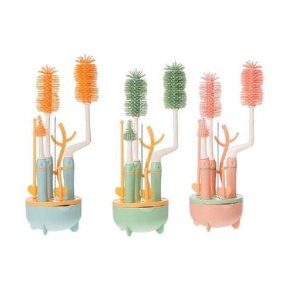 Silicone Baby Bottle Brush for Thorough Cleaning Handle