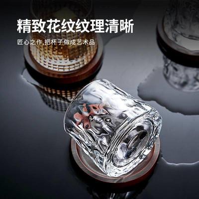 Creative crystal whisky glass set tumbler octagonal glasses