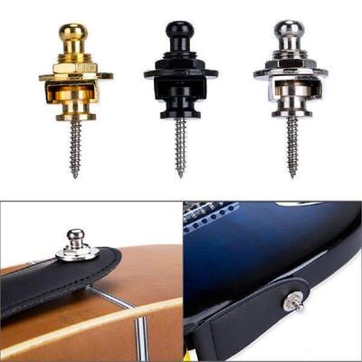 2pcs Bass Sling Buckles Electroplated Alloy Electric