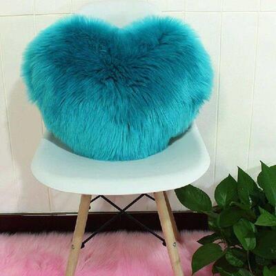 Nordic Style Heart Shape Cover Shaggy Fluffy Soft Fur Plush