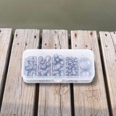 81PCS Round Split Shot Sinker Line Sinkers Hook Connector