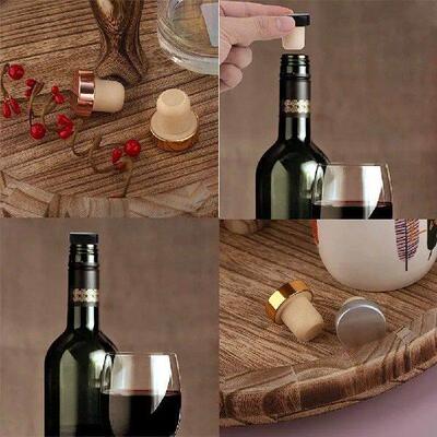 30Pcs Champagne Rubber Bottle Cap Cover Wine Stopper