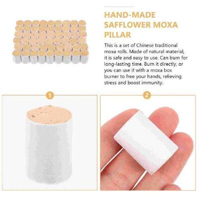 54 Pcs Moxibustion Moxa Wool Pillar Cone Manual Moxa-sticks