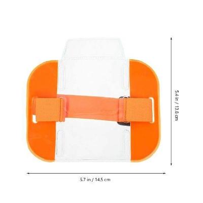 2 Pcs ID Card Armband Holder Clear Sleeves Badge Wrist Home