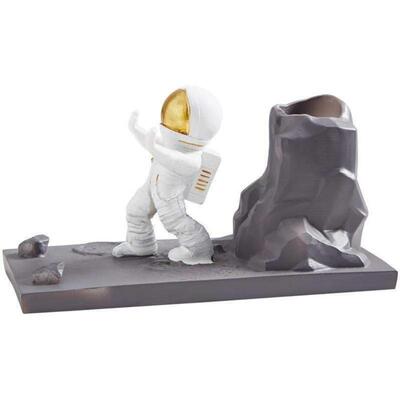 display resin astronaut pen holder mobile phone holder pract
