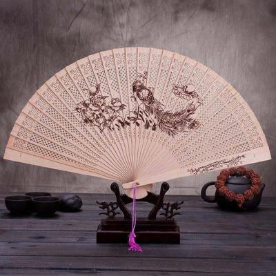 Chinese souvenir China traditional wood fan tourist gift
