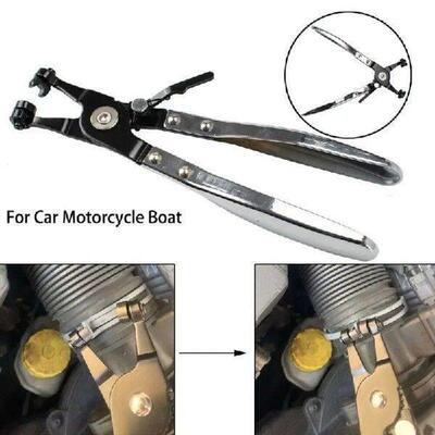 1pc Hose Clamp Plier Repair Tool Swivel Flat Band for