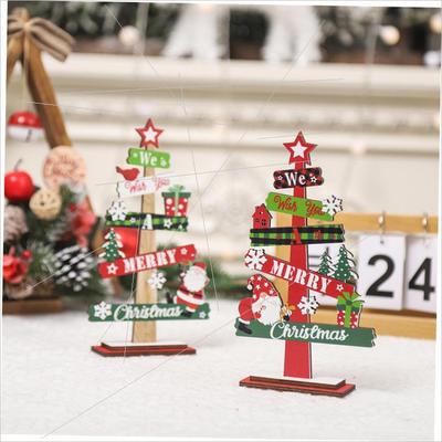 Christmas mini tabletop Christmas tree wooden decoration