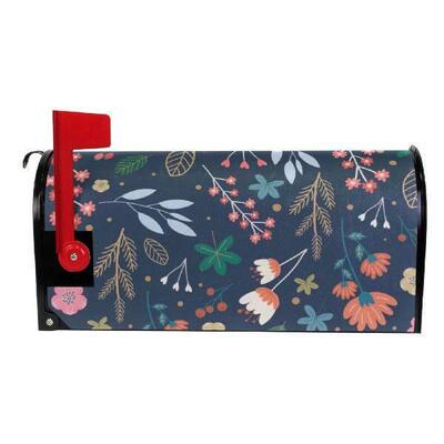 Standard Size Mailbox Cover Magnetic Wrap Colorful Flowers