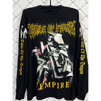 恶灵天皇Cradle of Filth摇滚乐队vintage朋克音乐节美式长袖T恤