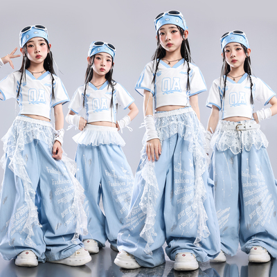 爵士舞服装女童潮酷时髦儿童多巴胺走秀潮服少儿演出服jazz套装女