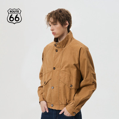ROUTE66/66号公路美式立领工装夹克男女秋冬季cleanfit哈灵顿外套