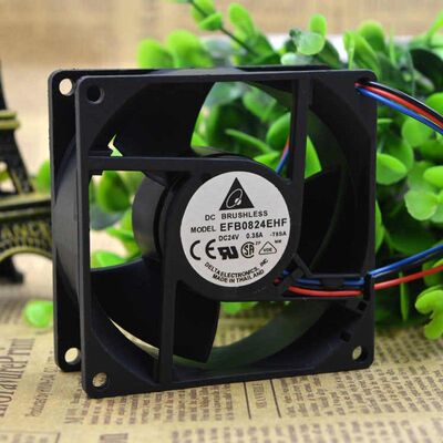 原装台达 EFB0824EHF 24V 0.35A 8CM 8032艾默生CT变频器散热风扇