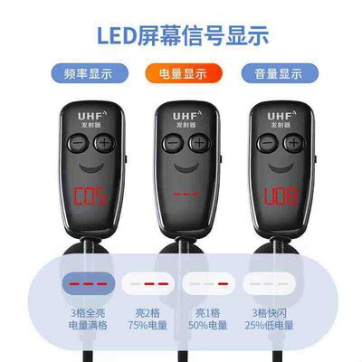 UHF一拖二无线麦克风耳麦头戴式音响万能教师舞台演出户外K歌话筒