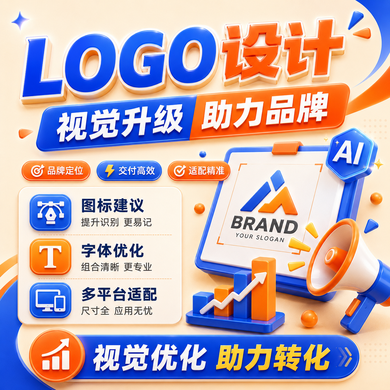 logo设计原创商标品牌企业公司店标志餐饮vi卡通字体图标名片门头
