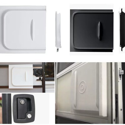 RV reen Door lide 房车纱窗门PP塑料门锁挡 滑门加侧挡RV