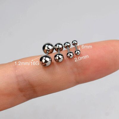 1Pair Women Men Stainless Steel Minimalist Stud Earring