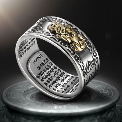 Buddhist Jewelry Women Men's Gift Creative Exquisite Ring
