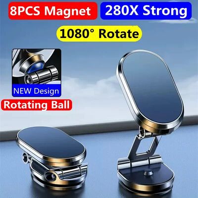1080 Rotatable Magnetic Car Phone Holder Magnet Smartphone
