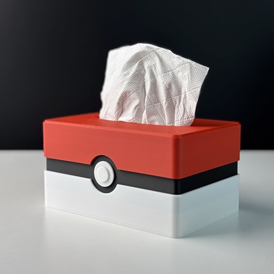 可爱卡通精灵球造型纸巾盒