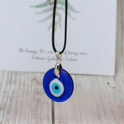 Lucky Blue Evil Eye Couple Necklaces for Women Men Lovers