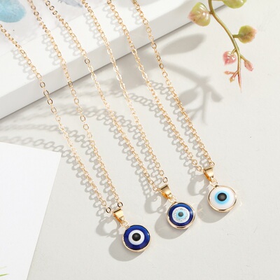 Fashion Gold Colour Bound Devil Eye Necklace For Women